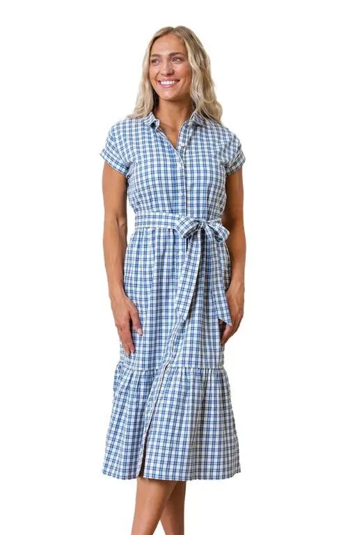 HOPE & HENRY Organic Button-front Midi Dress