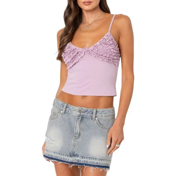 EDIKTED Vedar Ruffled Crop Camisole