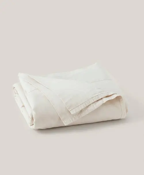 PACT Organic Room Service Sateen Flat Sheet - Bone