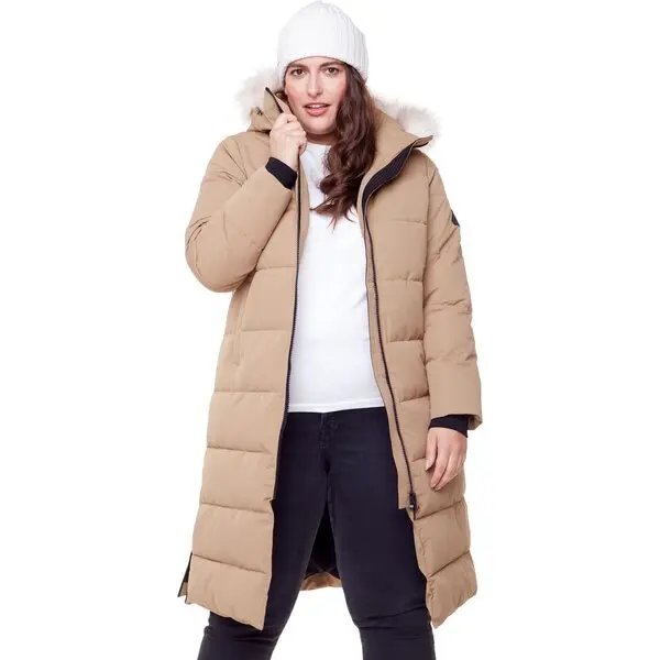 ALPINE NORTH Vegan Down Ultra Long Winter Parka - Camel