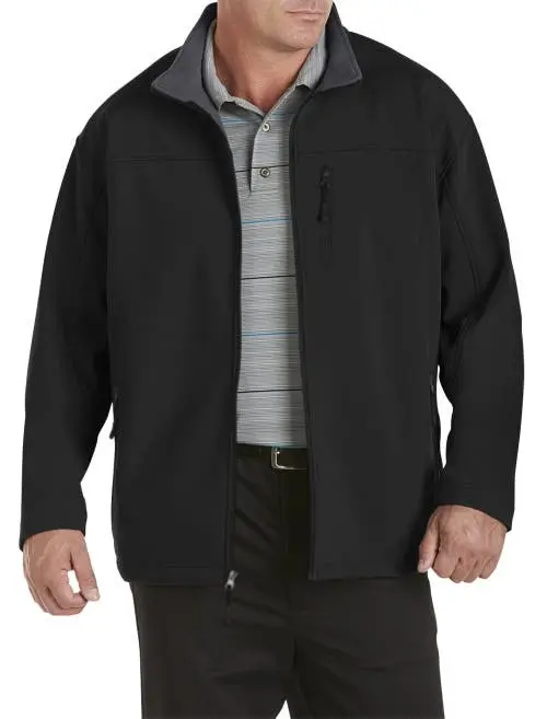 HARBOR BAY BY DXL Bonded Fleece Jacket