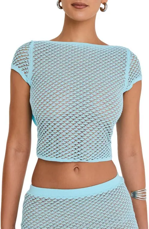 MISTRESS ROCKS Ruffle Knit Crop Top