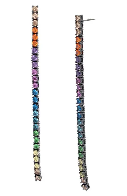 Kurt Geiger Cubic Zirconia Linear Drop Earrings