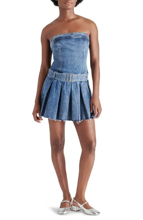 Steve Madden Strapless Denim Mini Dress