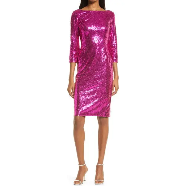 lulus long sleeve sequin dress Silver Sequin Dress - Sequin Dress - Long Sleeve Sequin Dress