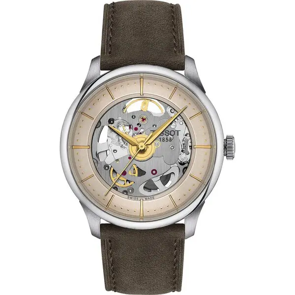 TISSOT Chemin Des Tourelles Strap Watch - Grey/ivory