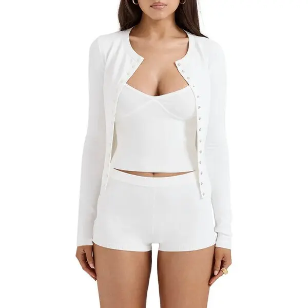 House Of Cb Riva Stretch Jersey Cardigan