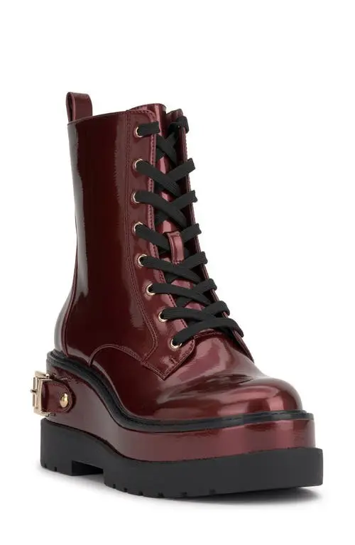 Jessica Simpson Imelda Lace-up Platform Moto Bootie - Oxblood