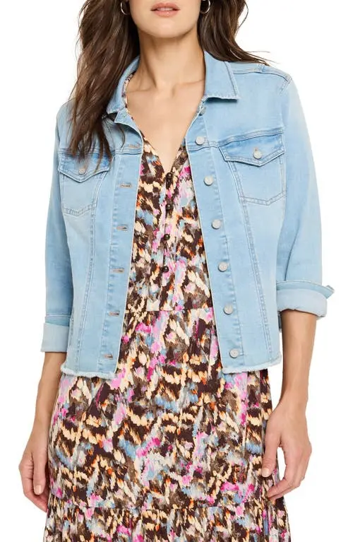 NIC+ZOE Essential Fray Hem Denim Jacket - Breeze