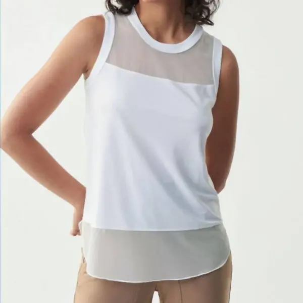 Joseph Ribkoff White Tank - Vanilla30 | Editorialist