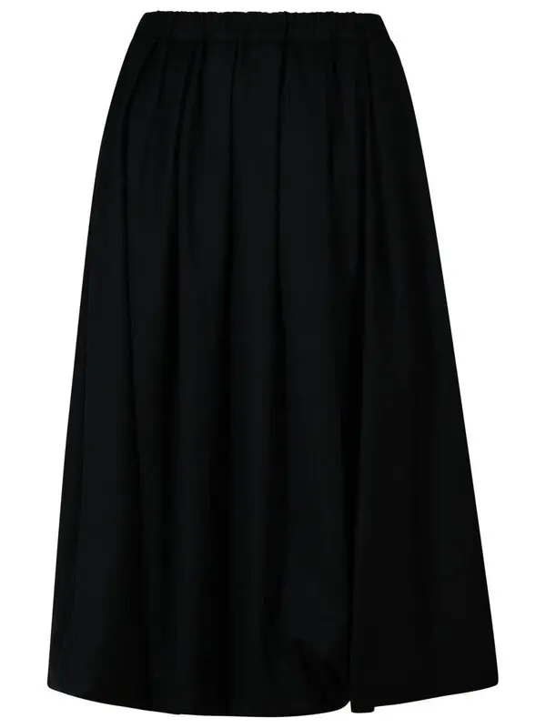 Fabiana Filippi Wool Draped Skirt - Black