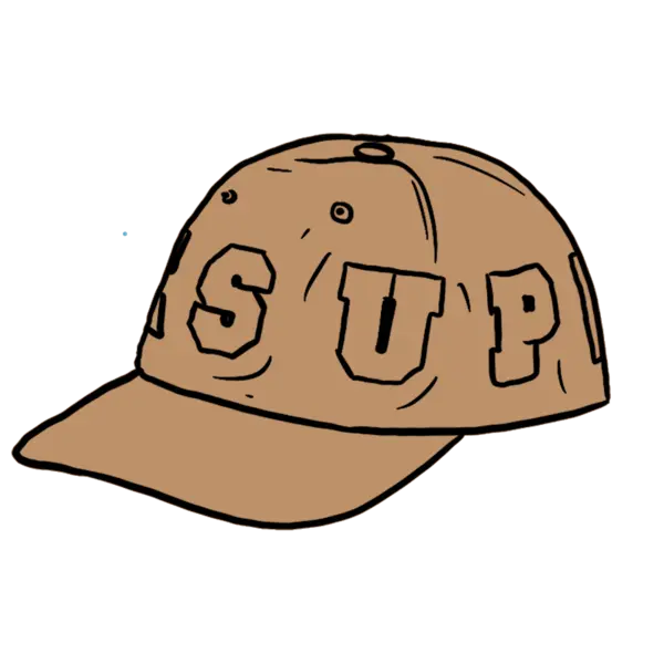 Supreme Spellout 6-panel Cap - Tan