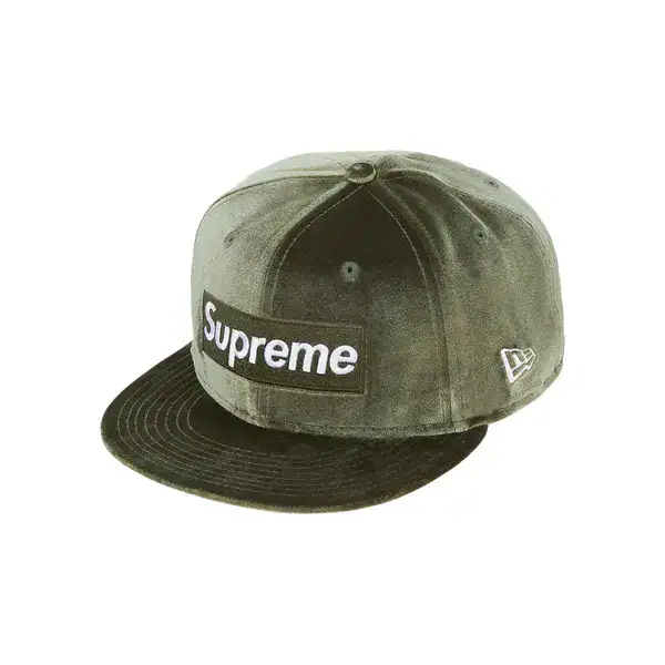 Supreme Velour Box Logo New Era Cap - Green | Editorialist