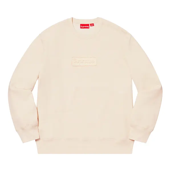 Supreme Cutout Logo Crewneck - Cream