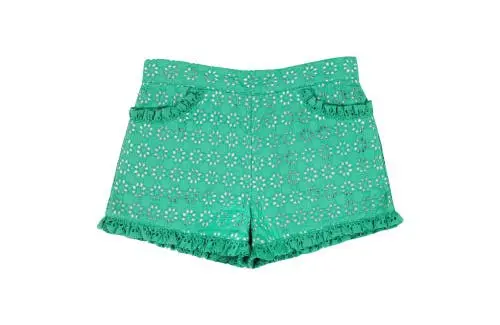 Busy Bees Phoebe Pocket Shorts - Green Eyelet