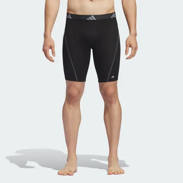 Adidas Performance Mesh Graphic Long Boxer Briefs 3-pack Black
