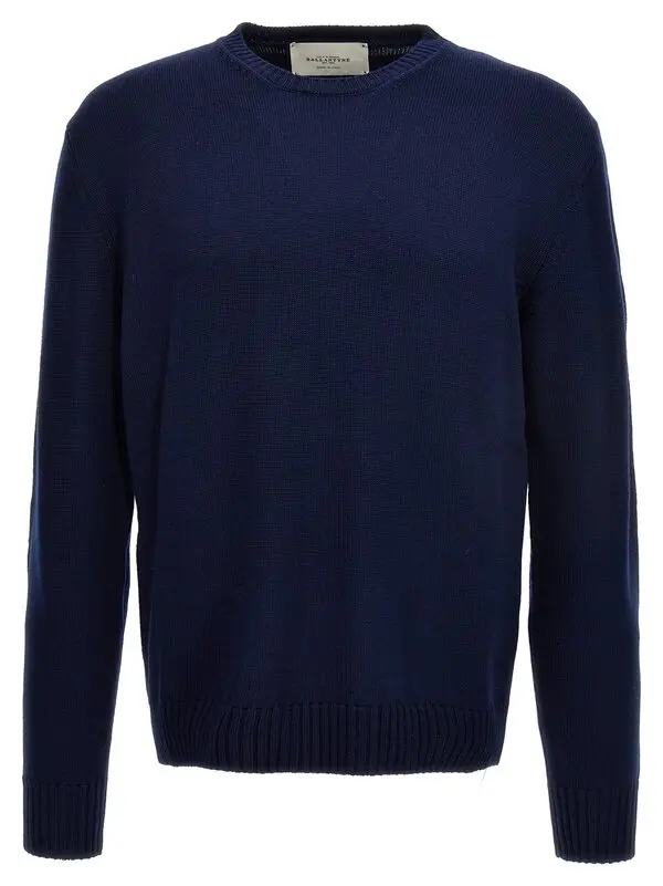 BALLANTYNE Merino Wool Crewneck Sweater - Blue