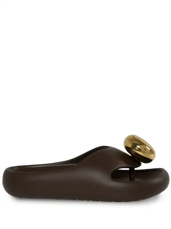 Loewe Logo-engraved Flip-flops - Brown | Editorialist
