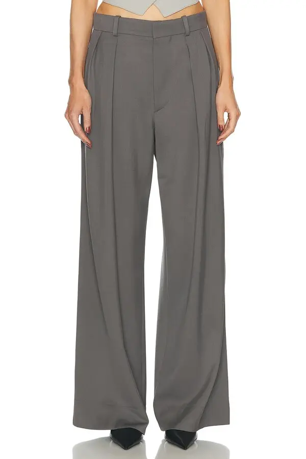 Wardrobe.NYC Low Rise Wide Leg Pant