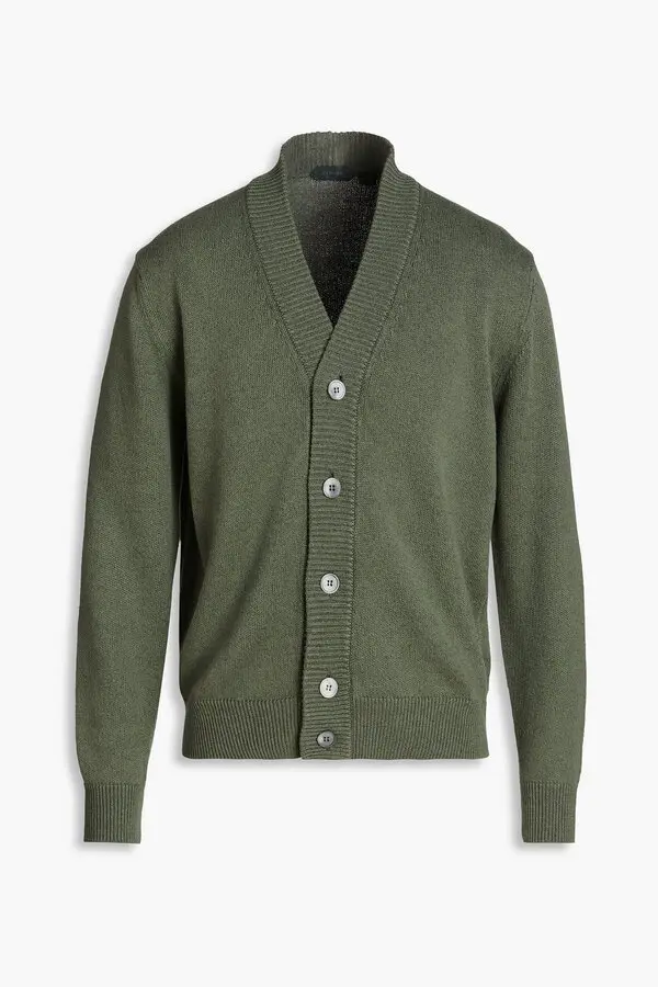 SLOWEAR Zanone Linen And Cotton-blend Cardigan