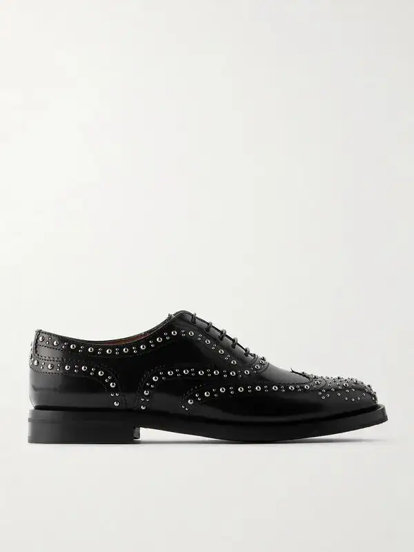 Church's Burwood Met Studded Brogues - Black | Editorialist