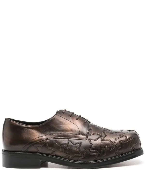 STEFAN COOKE Star Square-toe Derby Shoes