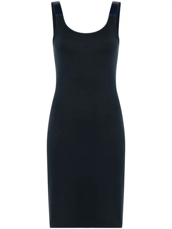 Helmut Lang Fine-ribbed Mini Dress - Blue