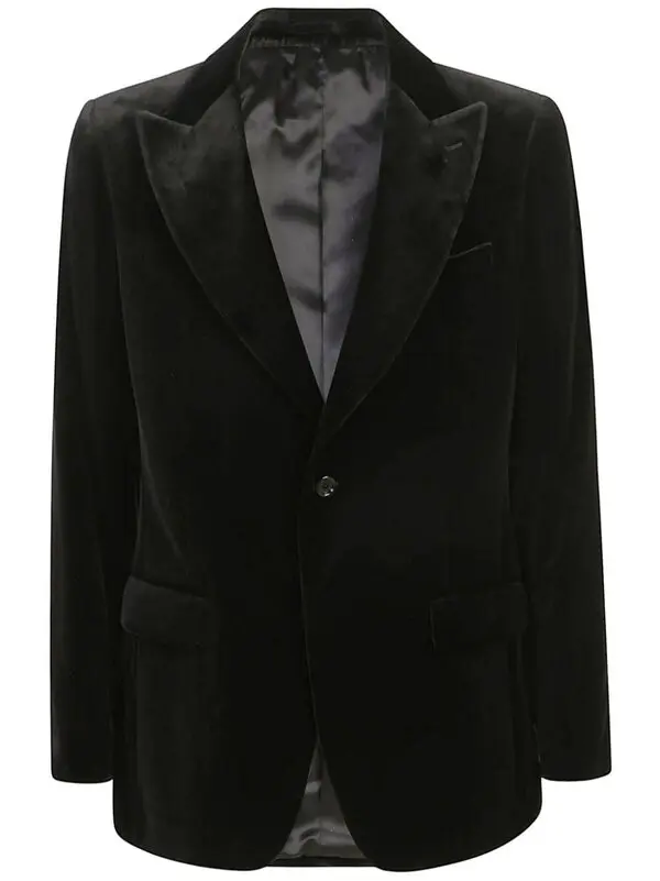 LARDINI Velvet-finish Blazer