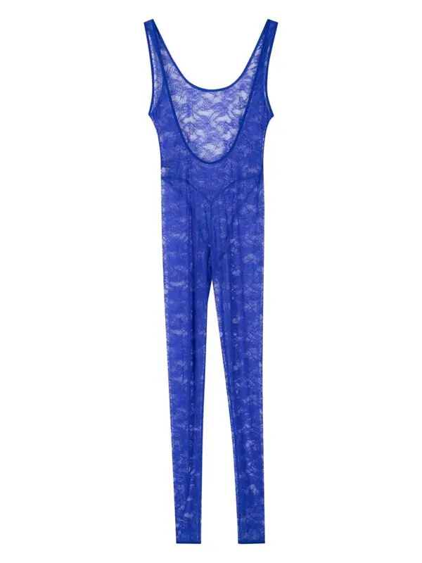 MAISON CLOSE Open-back Catsuit - Blue