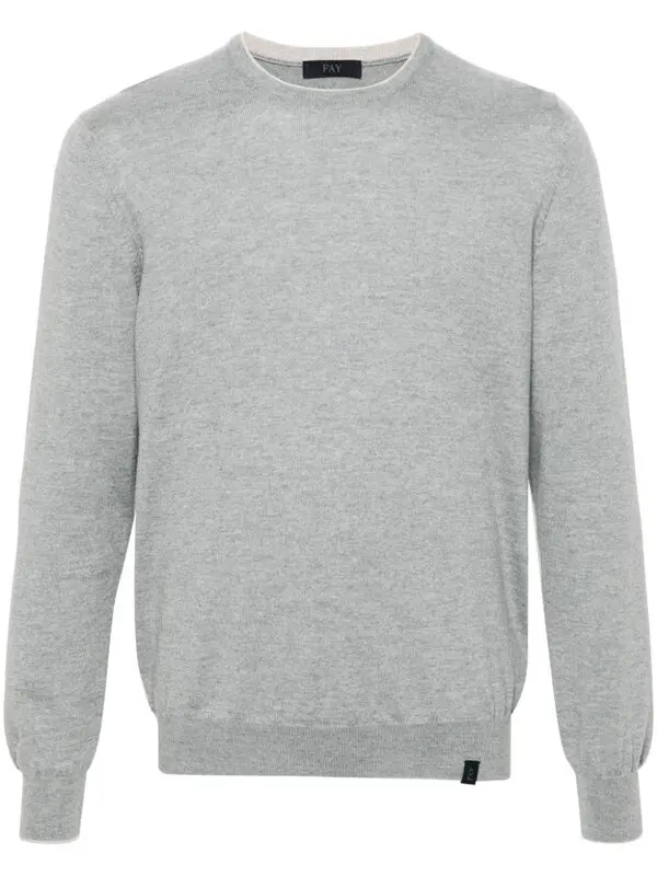 FAY Virgin Wool Sweater - Grey