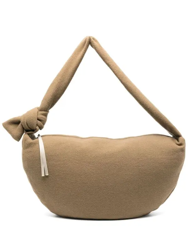 ALYSI Wool Shoulder Bag - Green