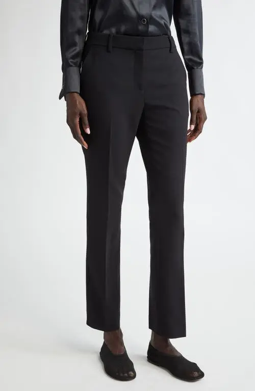 Lafayette 148 New York Manhattan Stretch Wool Trousers - Black