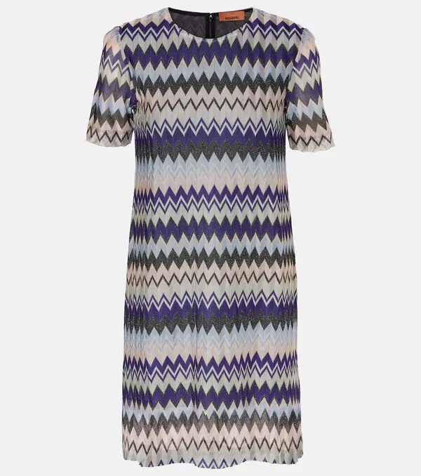 Missoni Zigzag Lamé Minidress - Multicoloured