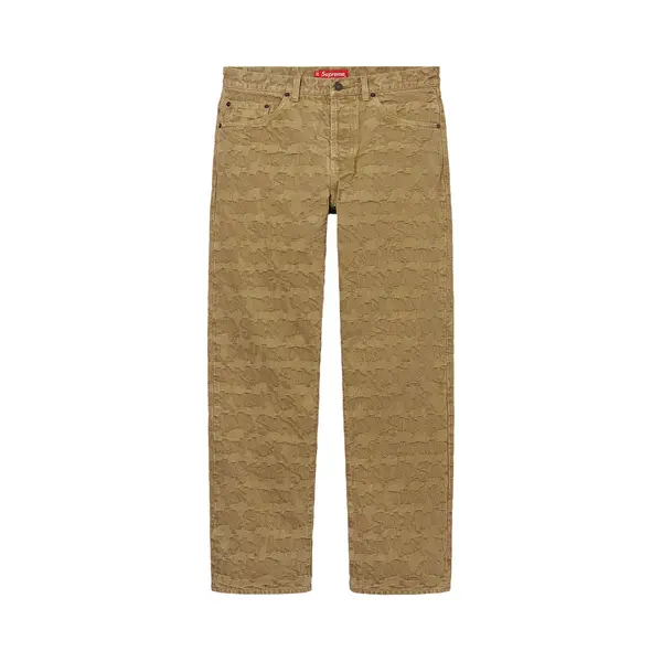Supreme Fat Tip Jacquard Regular Jean - Brown