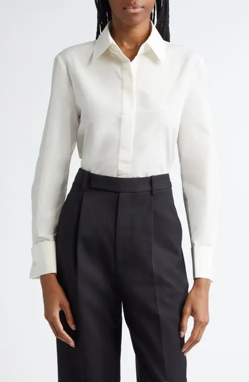 Lafayette 148 New York Slim Fit Taffeta Shirt
