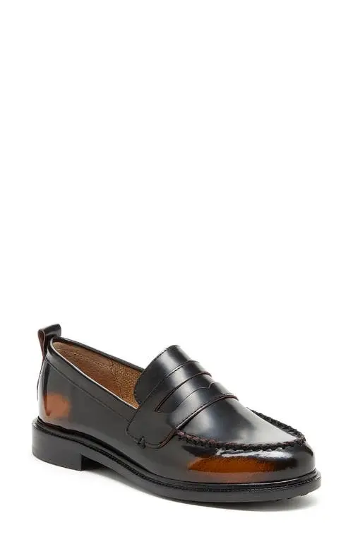 KELSI DAGGER BROOKLYN Lens Penny Loafer - Black/cognac