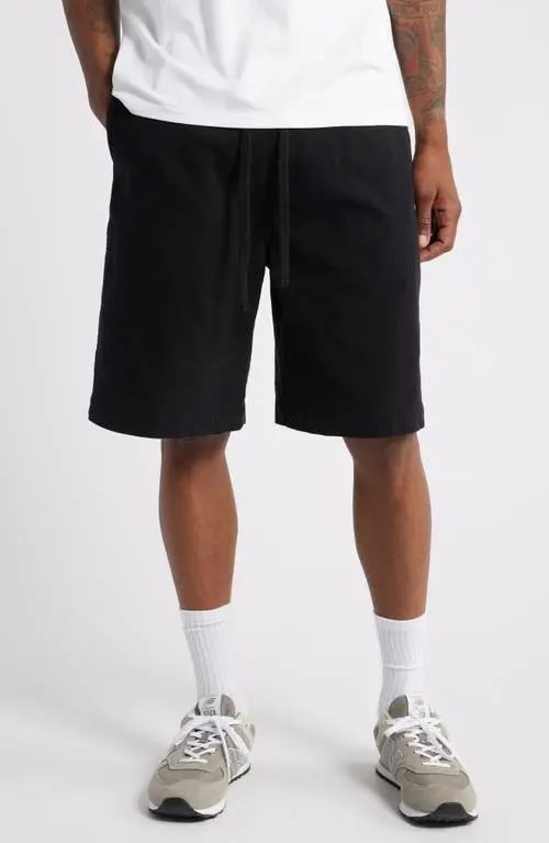 Carhartt Work In Progress Floyde Relaxed Fit Twill Shorts - Black Garment Dyed