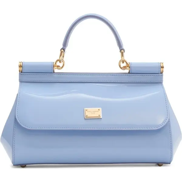 Dolce & Gabbana Medium Sicily East/west Patent Leather Satchel - 80789 Carta Zucchero 6