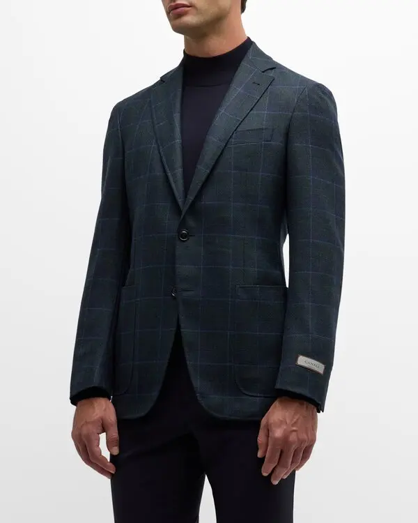 Canali Wool Windowpane Sport Coat