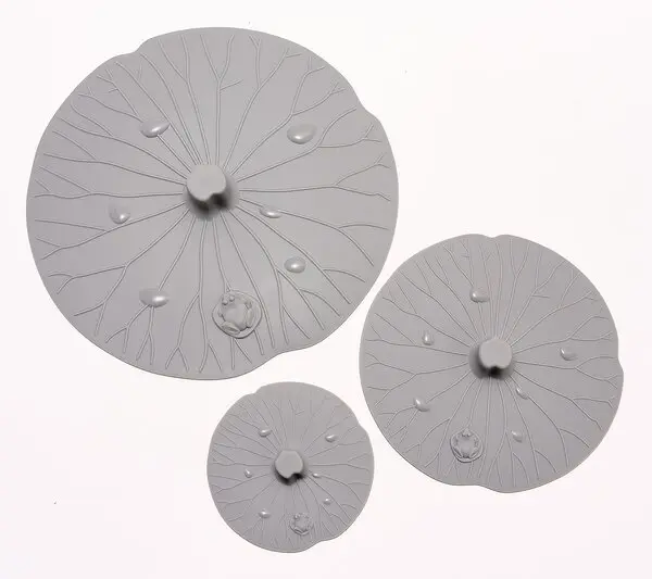KOCHBLUME As Is Set Of 3 Silicone Suction Lid