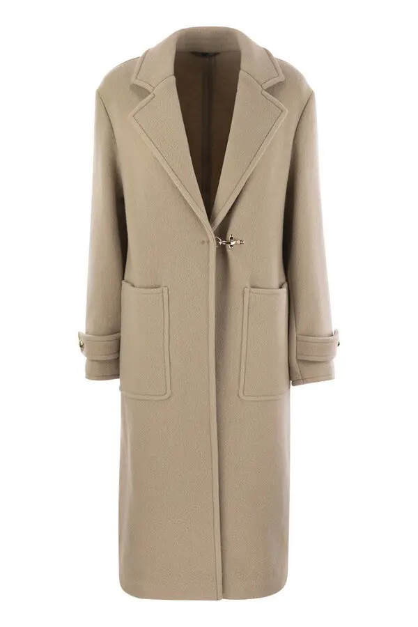 FAY Wool And Cashmere Coat - Beige