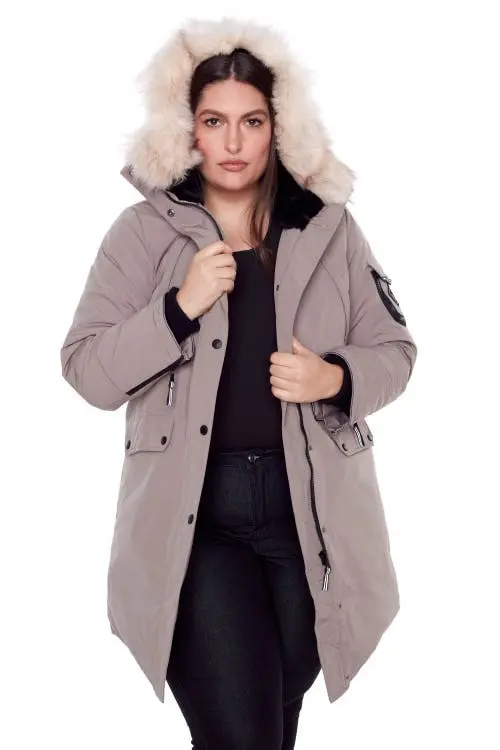 ALPINE NORTH Laurentian Vegan Down Long Parka - Taupe