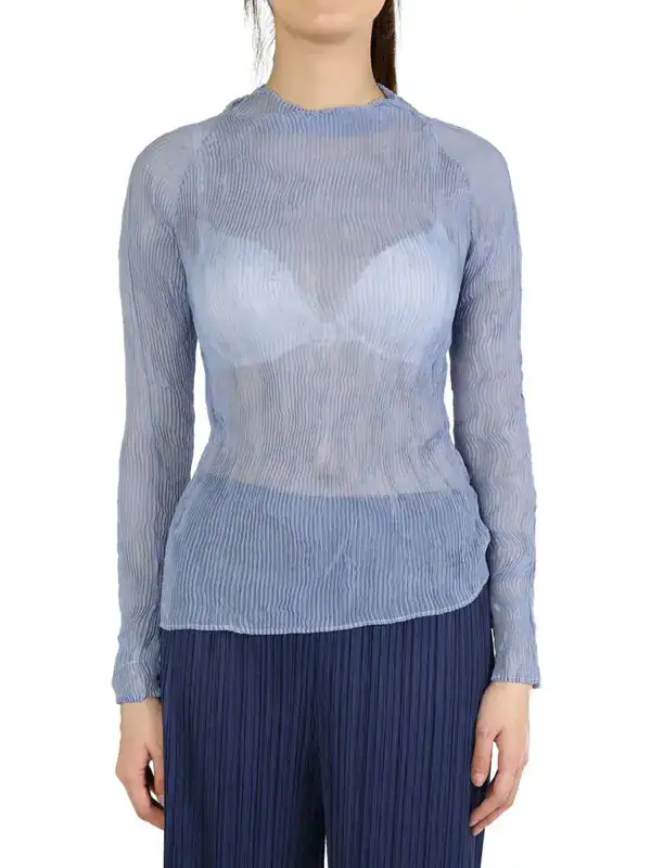 Issey Miyake Chiffon Twist 1 Top In Purple - 10% Off | Editorialist