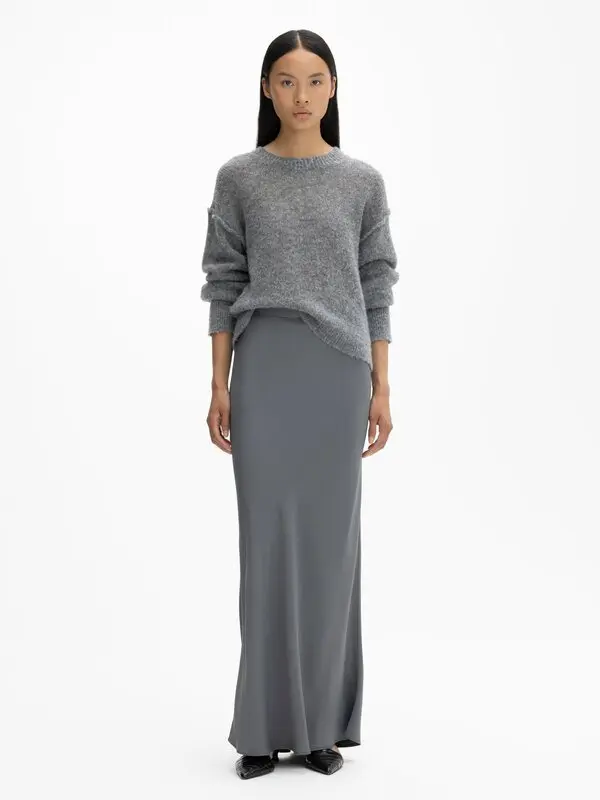 HOUSE OF DAGMAR Maxi Skirt - Charcoal Grey