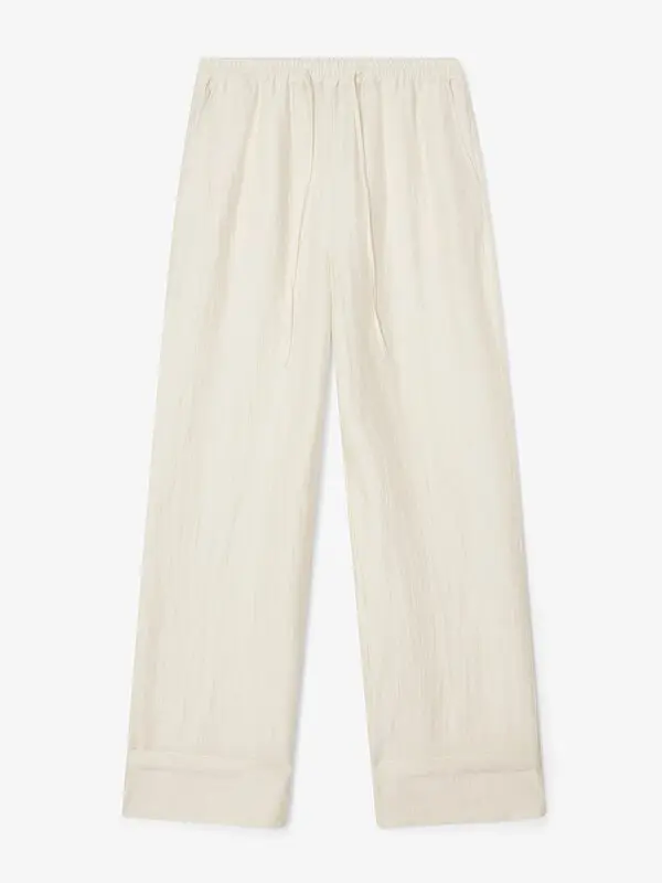 HOUSE OF DAGMAR Drawstring Trousers - Vanilla White