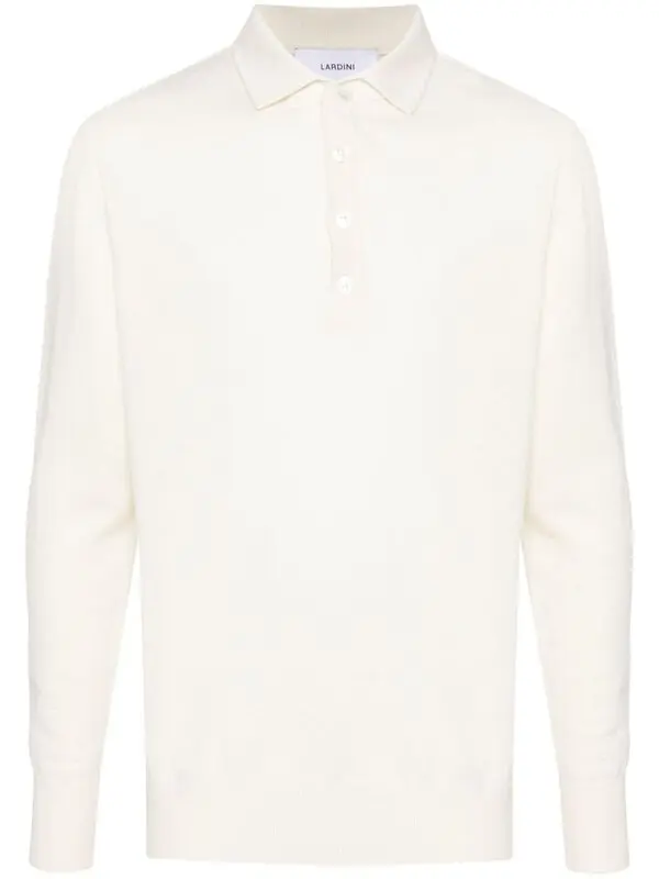 LARDINI Cashmere Polo Sweater - Neutrals