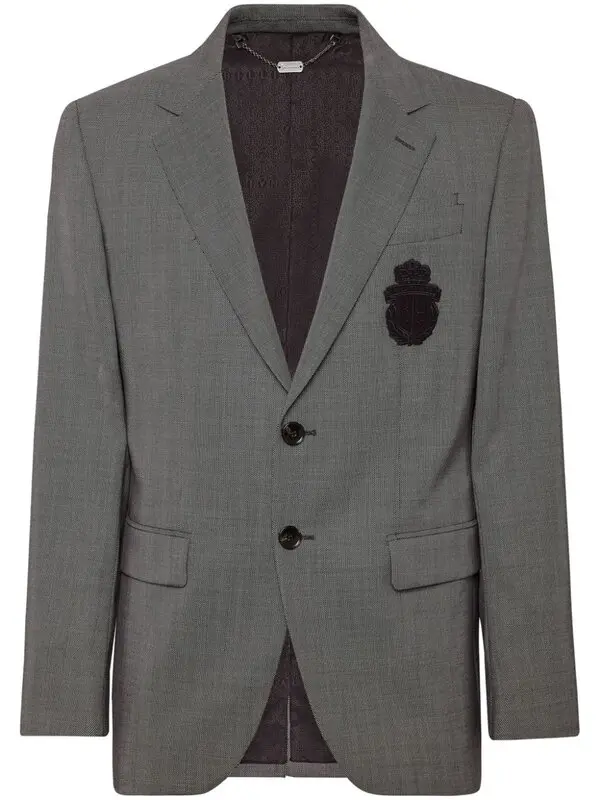 BILLIONAIRE Single-breasted Blazer - Grey