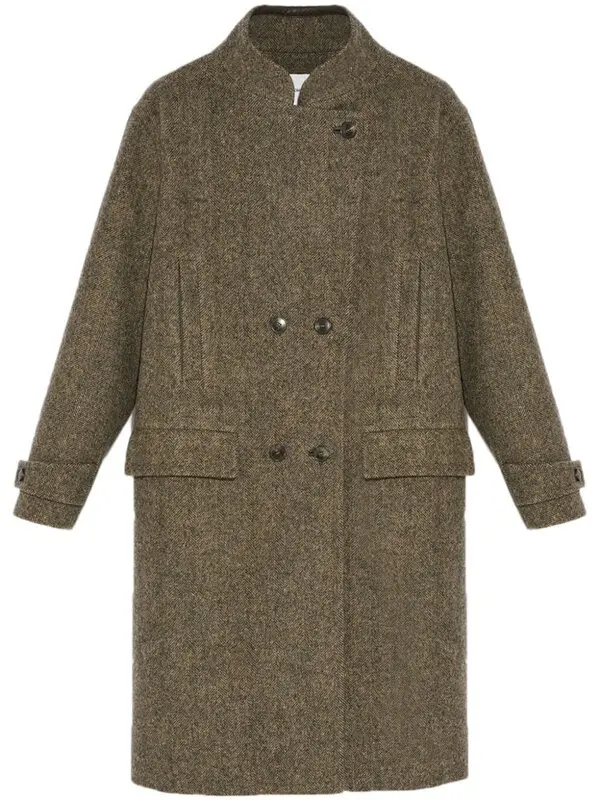 YVES SALOMON Wool Coat - Brown