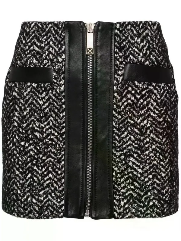John Richmond Herringbone Mini Skirt