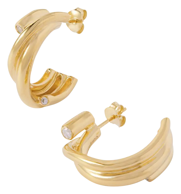 Completedworks Recycled Vermeil Cubic Zirconia Hoop Earrings